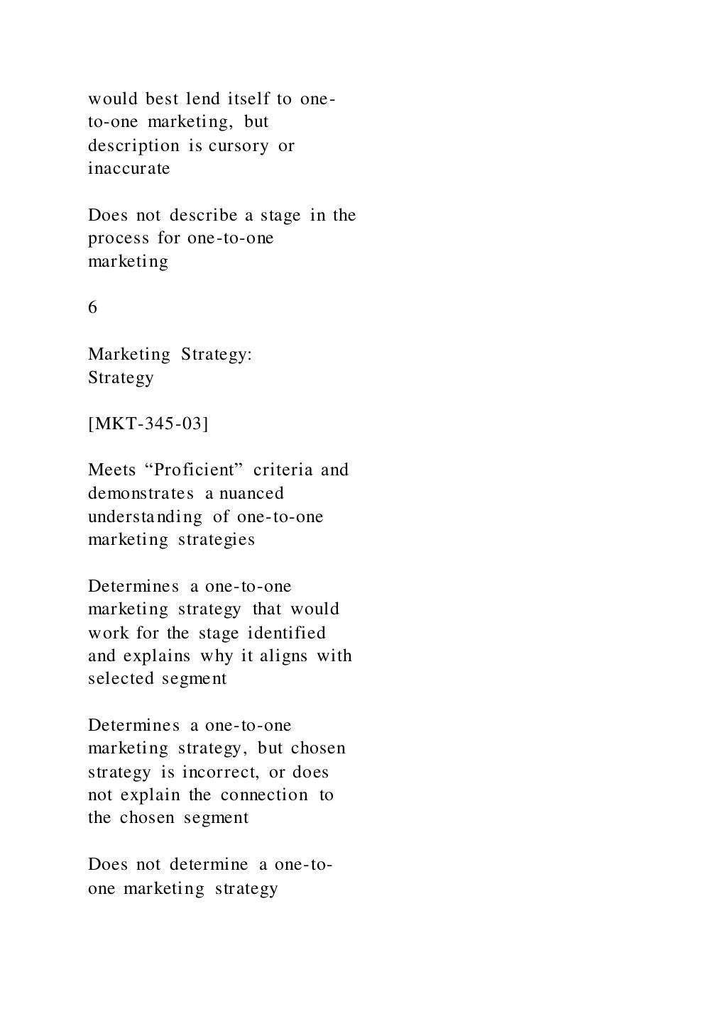 MKT 345 Final Project Guidelines and Rubric Overview | PDF
