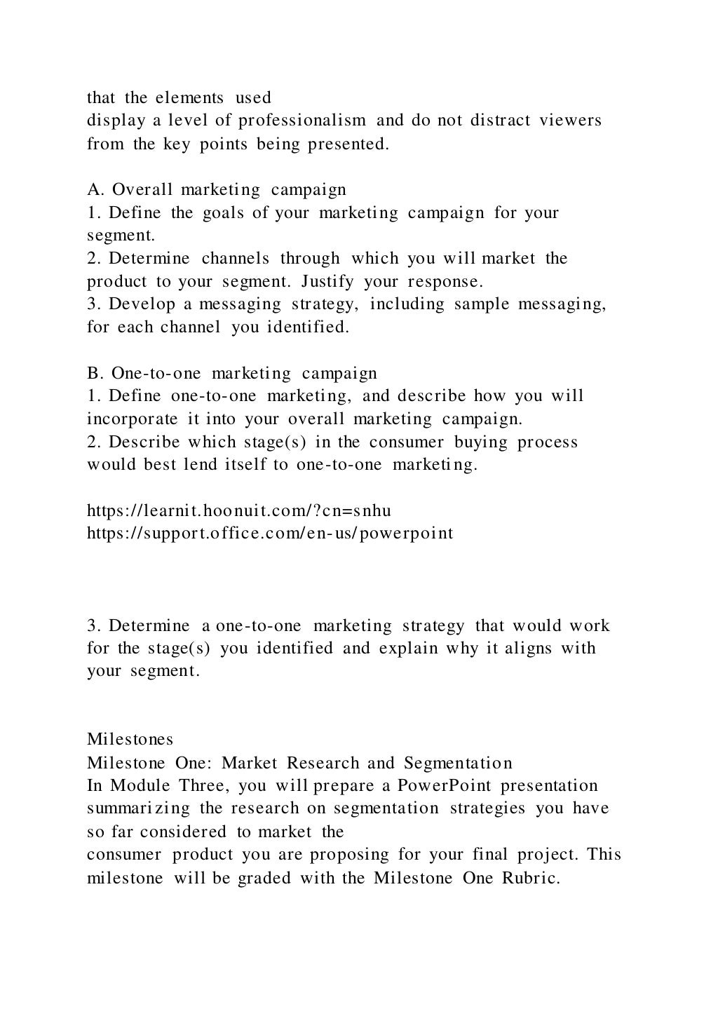 MKT 345 Final Project Guidelines and Rubric Overview | PDF
