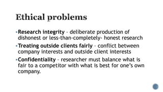 Ethical Issues in Marketing Research | PPTX