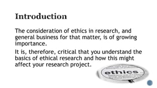 Ethical Issues in Marketing Research | PPTX