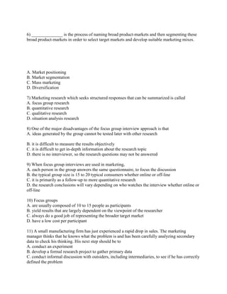 MKT 421 Final Exam | PDF