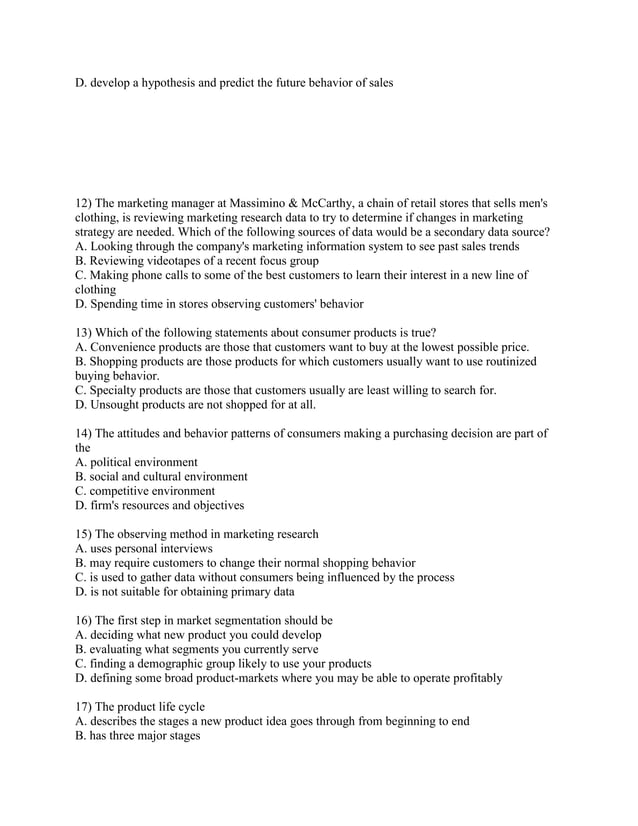 MKT 421 Final Exam | PDF