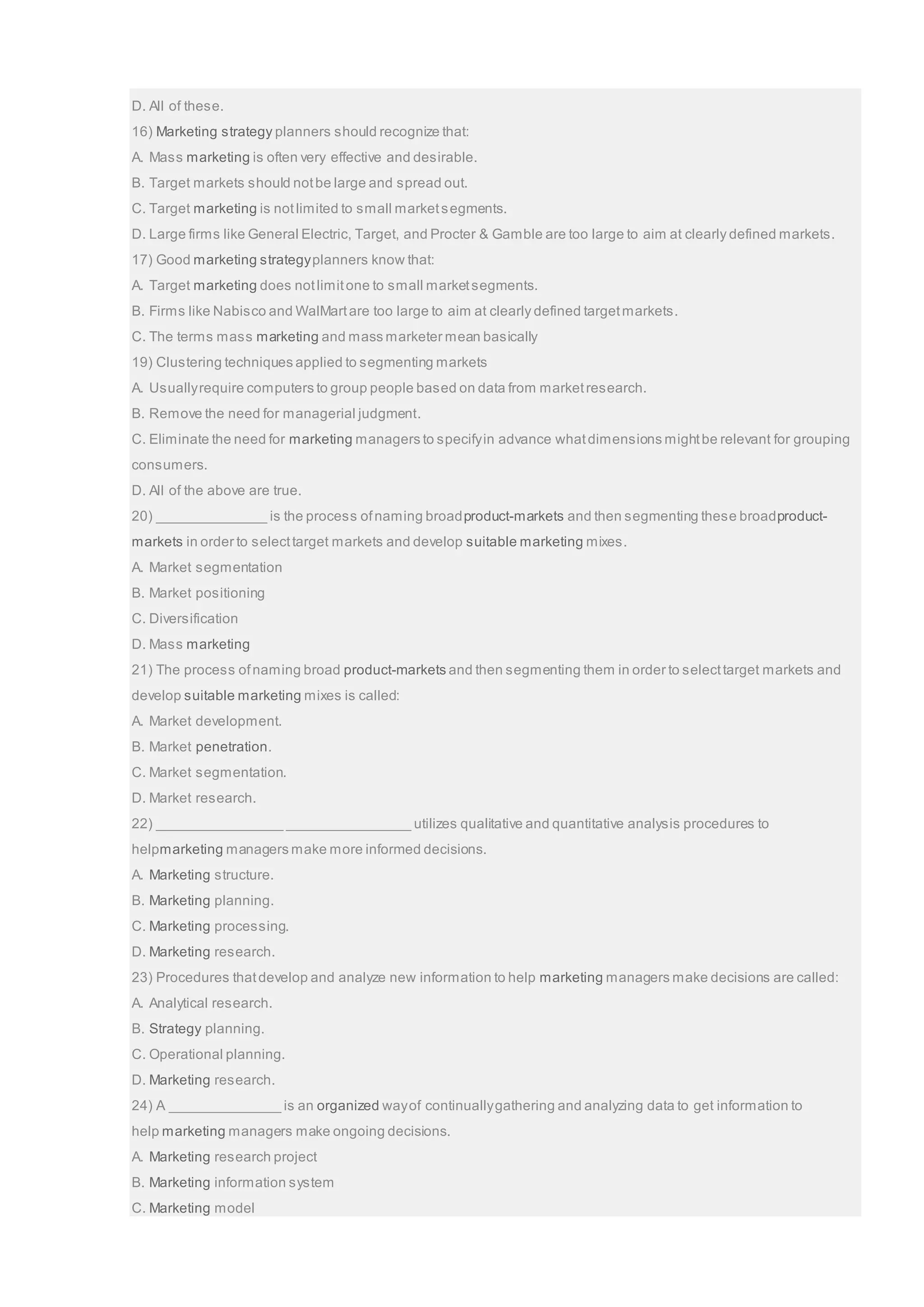 Mkt 421 final exam 4 | PDF