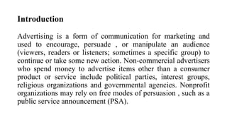 Preparation and Presentation of an Advertisement for Television Media | PPT