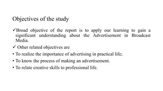 Preparation and Presentation of an Advertisement for Television Media | PPT