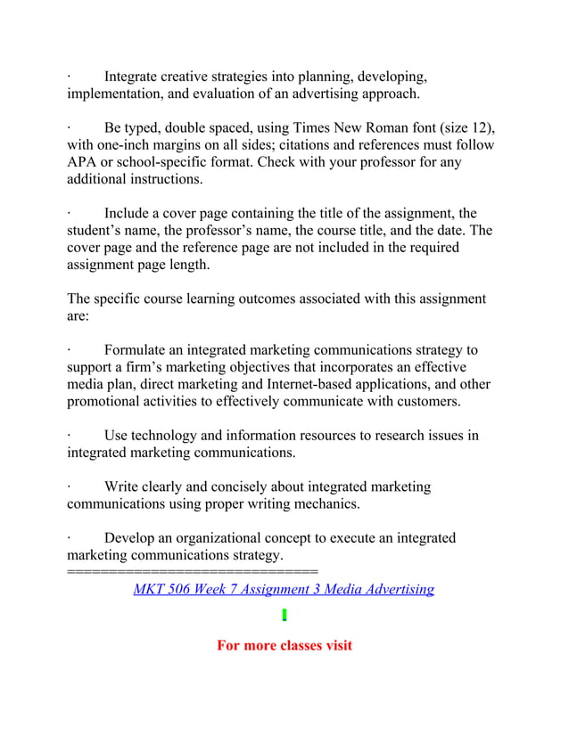 Mkt 506 Massive Success / snaptutorial.com