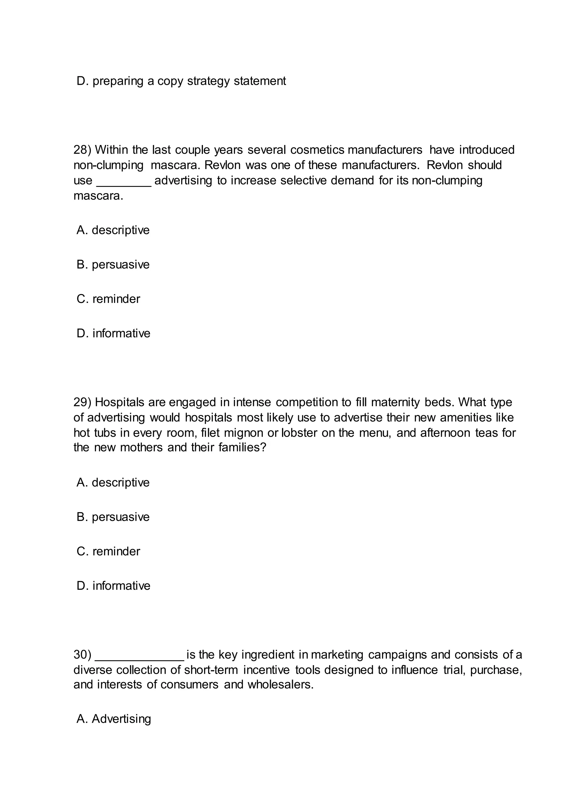 MKT 571 Final Exam Answers 2015 version | DOCX