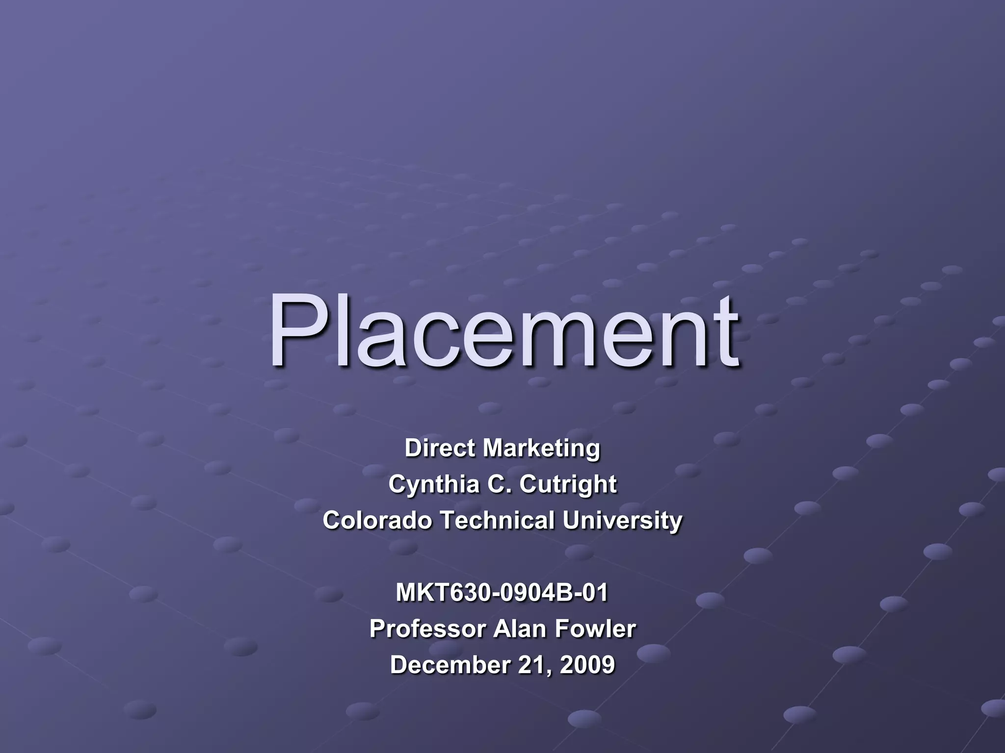 Product Placement | PPTX