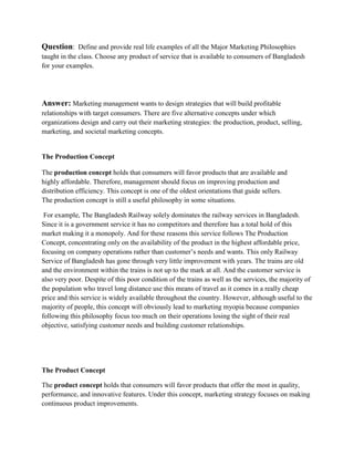 MKT201--assignment 1--concepts of Marketing | DOCX