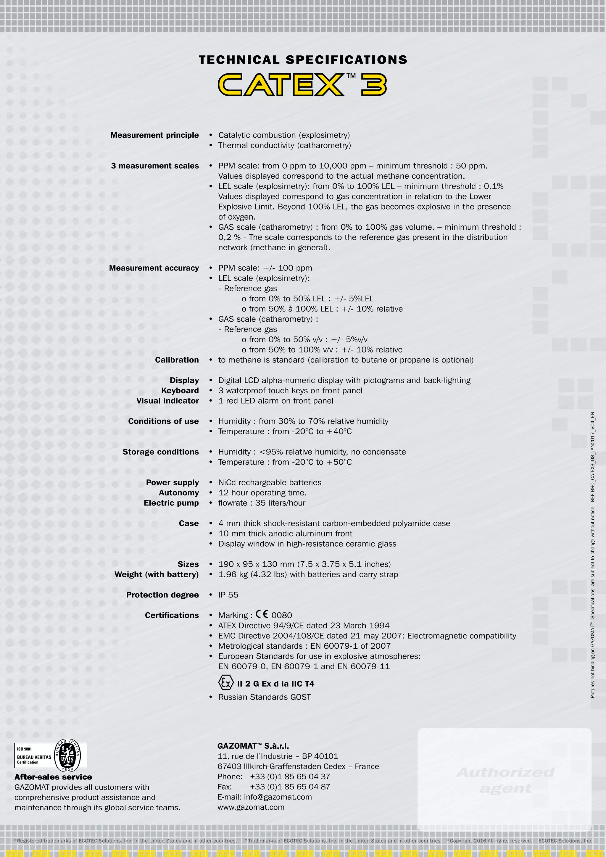 Mkt bro catex3 gas detection | PDF