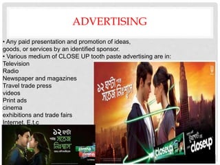 promotional mix of close up | PPTX
