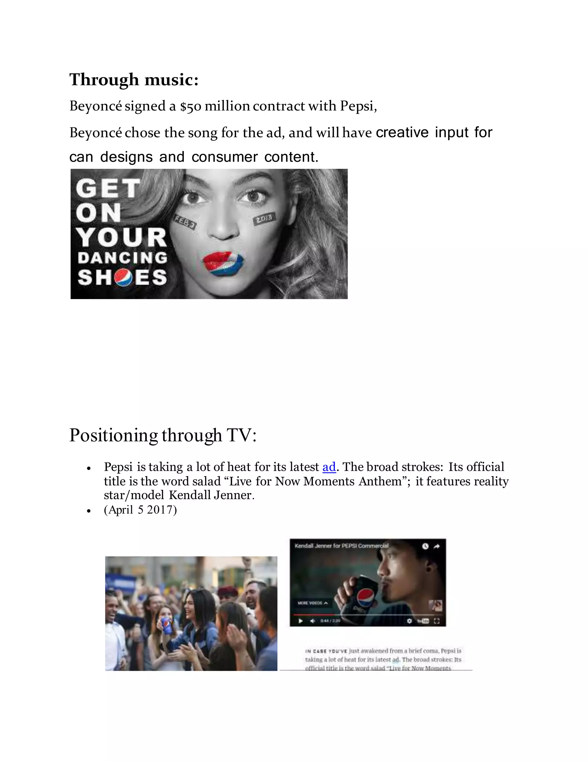 how pepsi positioning takes place | DOCX