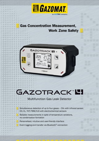 GAZOTRACK 4, multigas detector. | PDF | Chemistry | Science