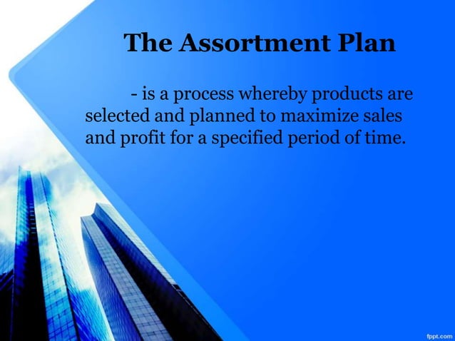 Assortment Planning Process | PPTX