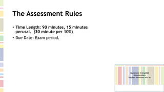 Mktg2023 assessment exam | PPTX | Educational Assessment | Education