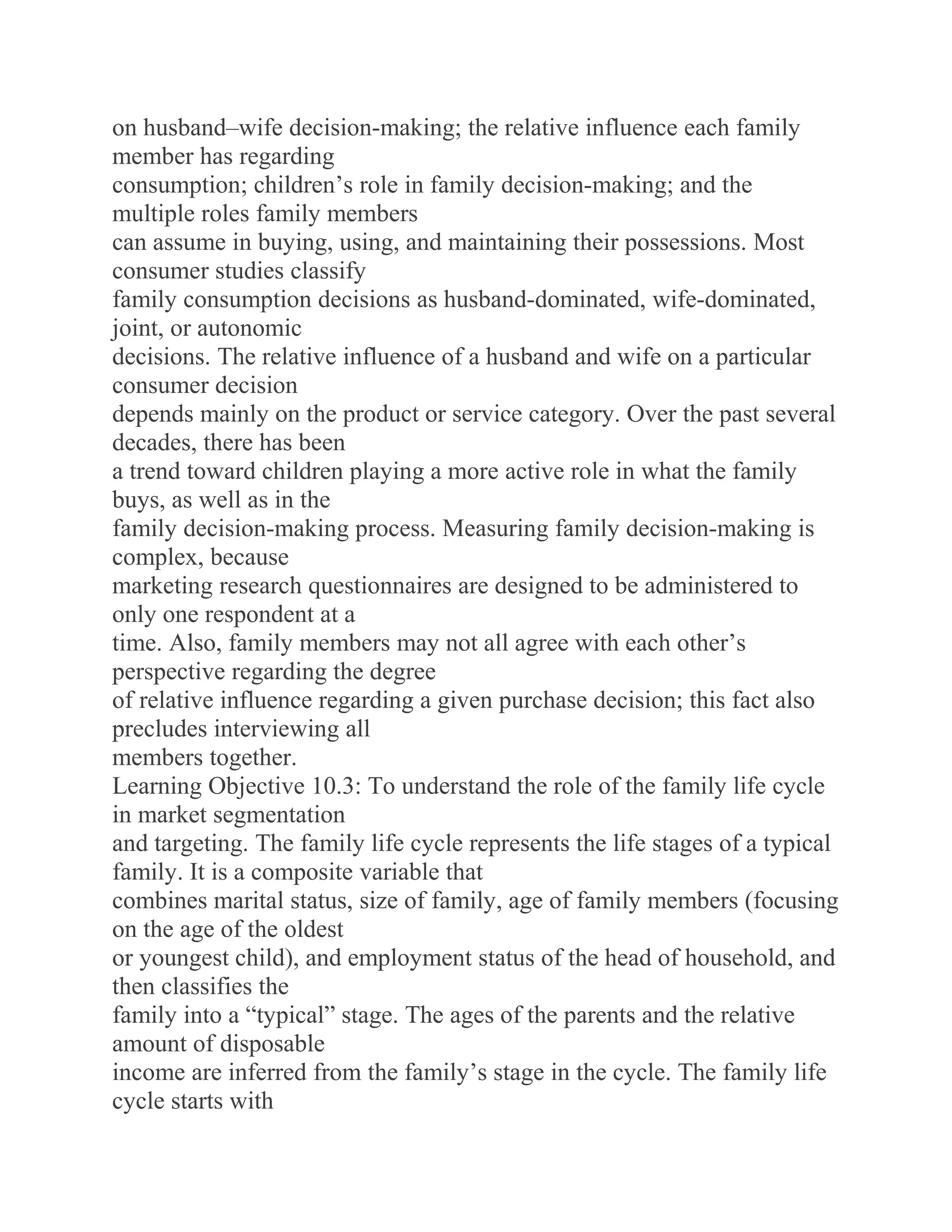 Mktg 3850 the family and its social class/tutorialoutlet | DOC ...