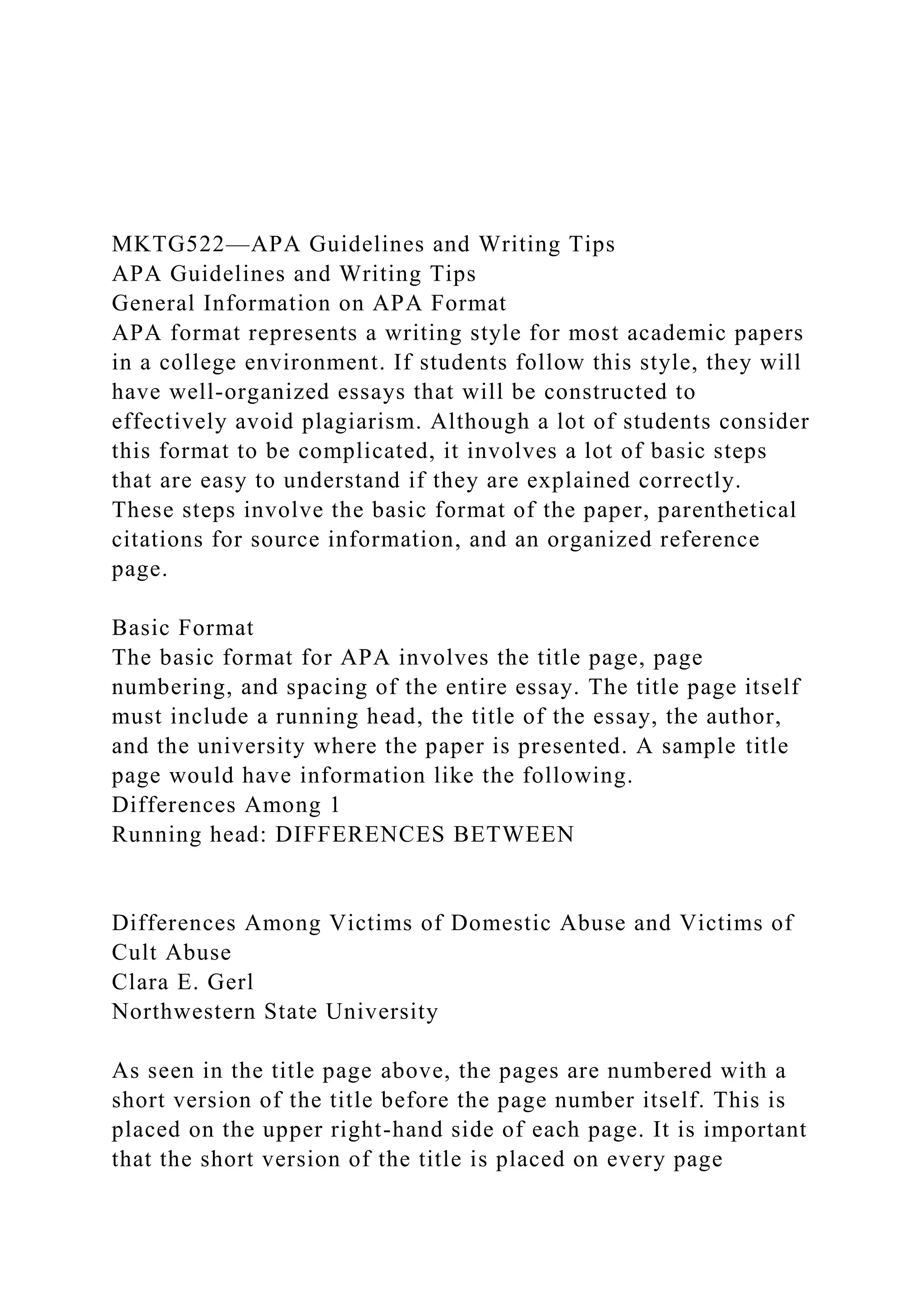 MKTG522—APA Guidelines and Writing TipsAPA Guidelines and Wr.docx