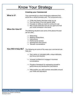 Marketing Your Maturity and Wisdom | PDF