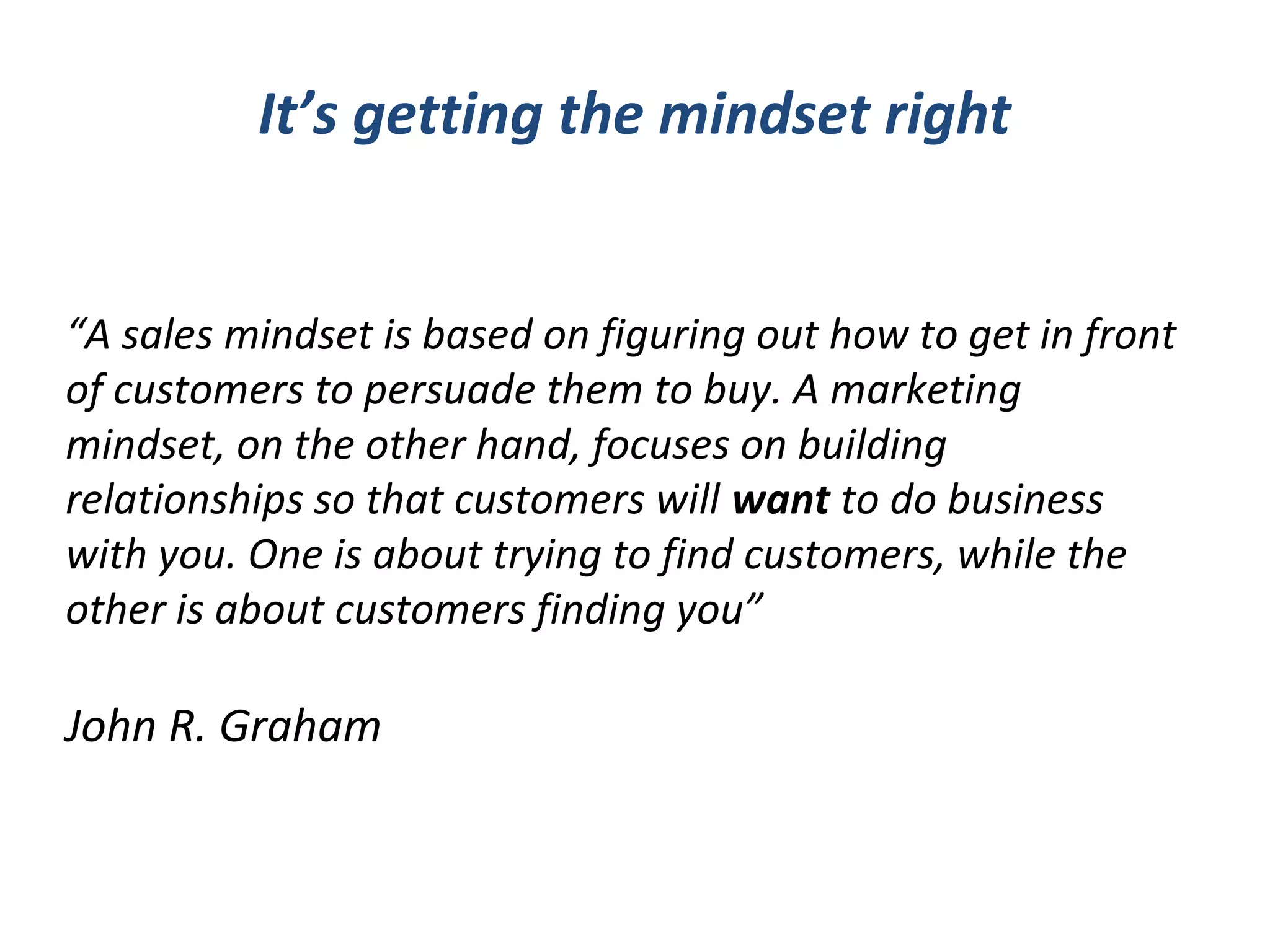 Mktg vs selling: The classic debate | PPT