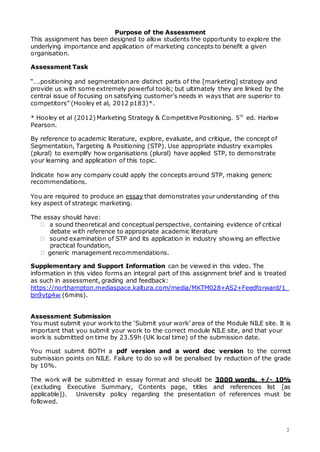 Mktm028 2017.18 as2_master stp | PDF