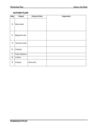 Mkt plan for nepali dance reality show 1 | PDF