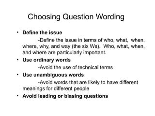 Guidelines for questionnaire design for researchers | PPT