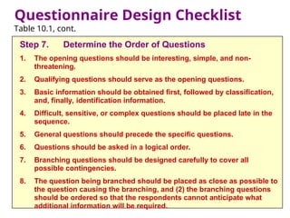 Guidelines for questionnaire design for researchers | PPT