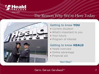Heald Online - College Planning Session | PPT