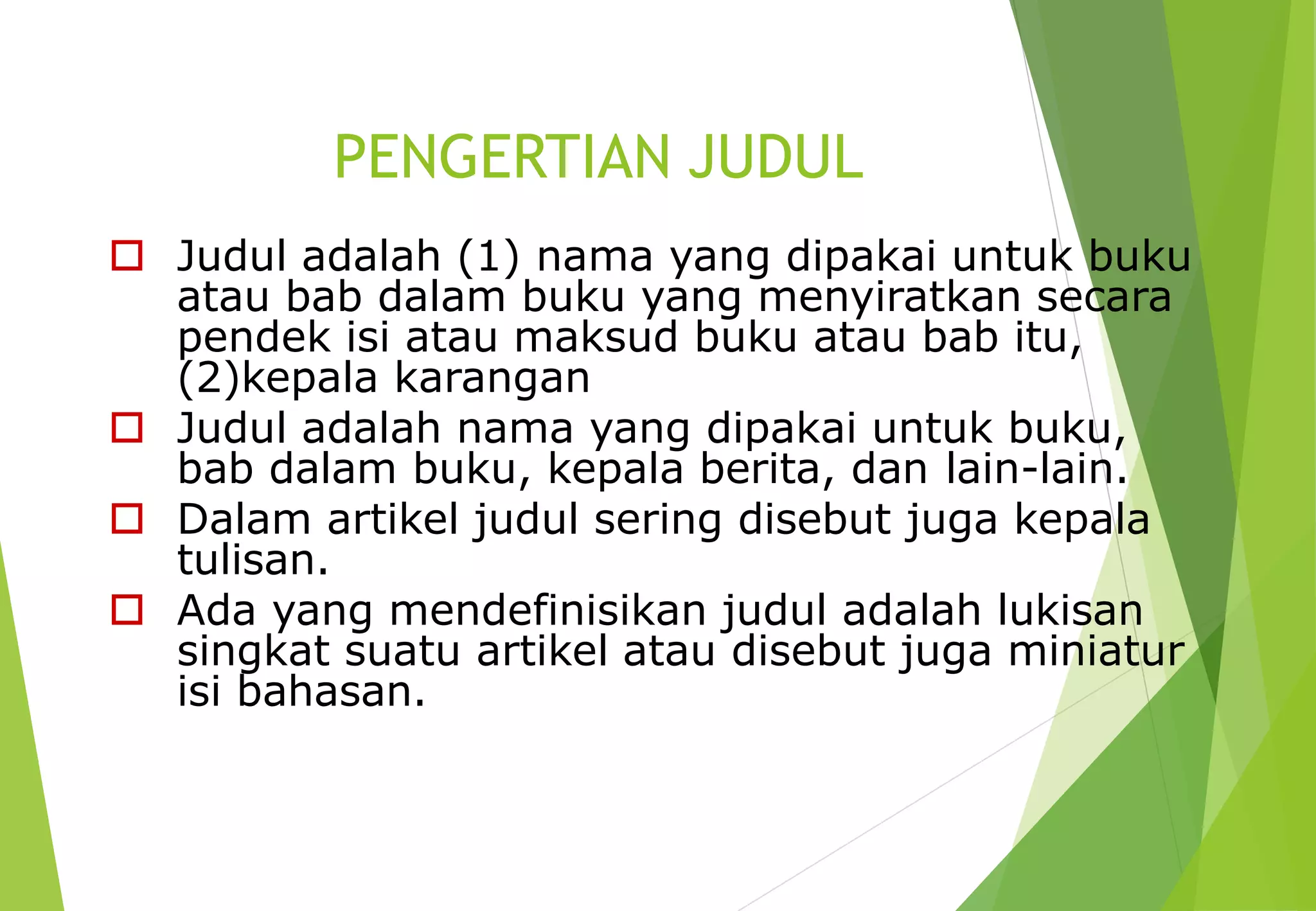 MKU Bahasa Indonesia Materi Topik, Tema, dan Judul Karangan By Asep ...