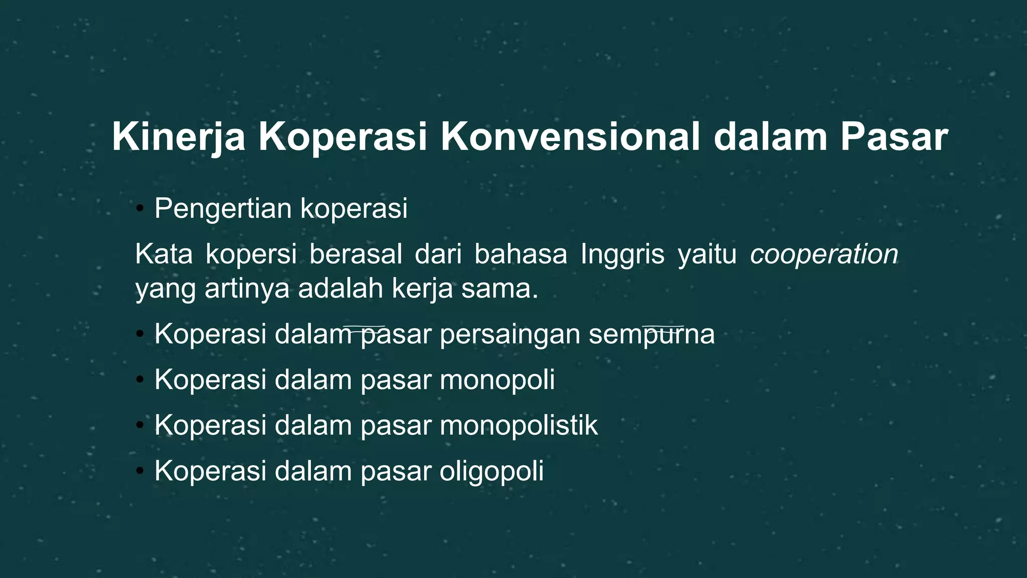 Pendirian, Kinerja, dan Keanggotaan Koperasi | PPTX