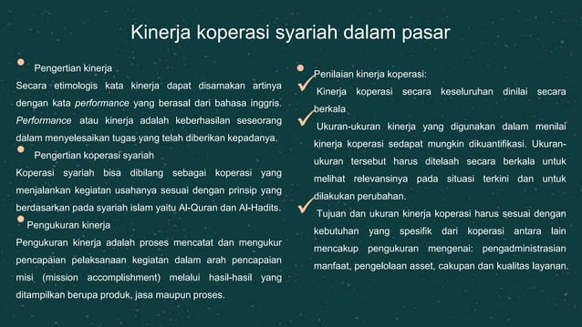 Pendirian, Kinerja, dan Keanggotaan Koperasi | PPT