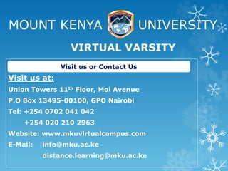 Mku virtual campus presentation | PPTX
