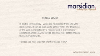 What is thread count? | PPT