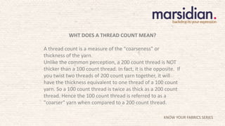 What is thread count? | PPT