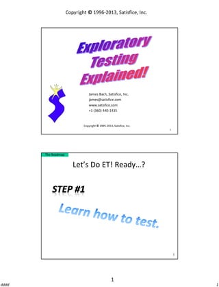 Exploratory Testing Explained | PDF