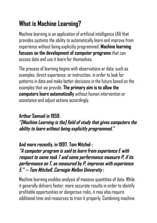 Intro/Overview on Machine Learning Presentation -2 | DOC | Internet ...