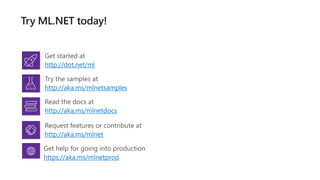 Machine Learning .NET
