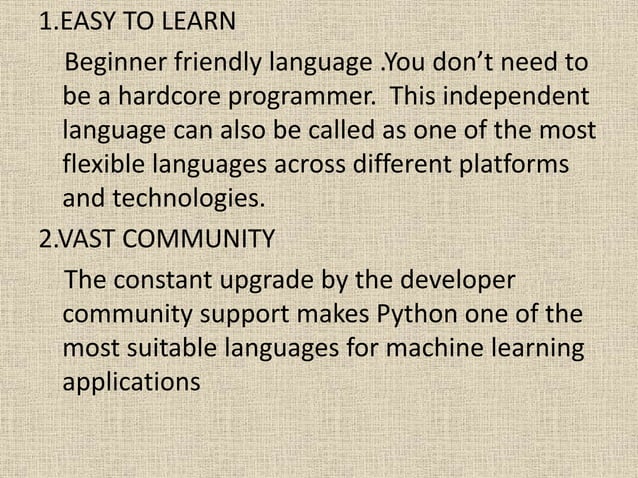 Machine learning libraries with python | PPTX