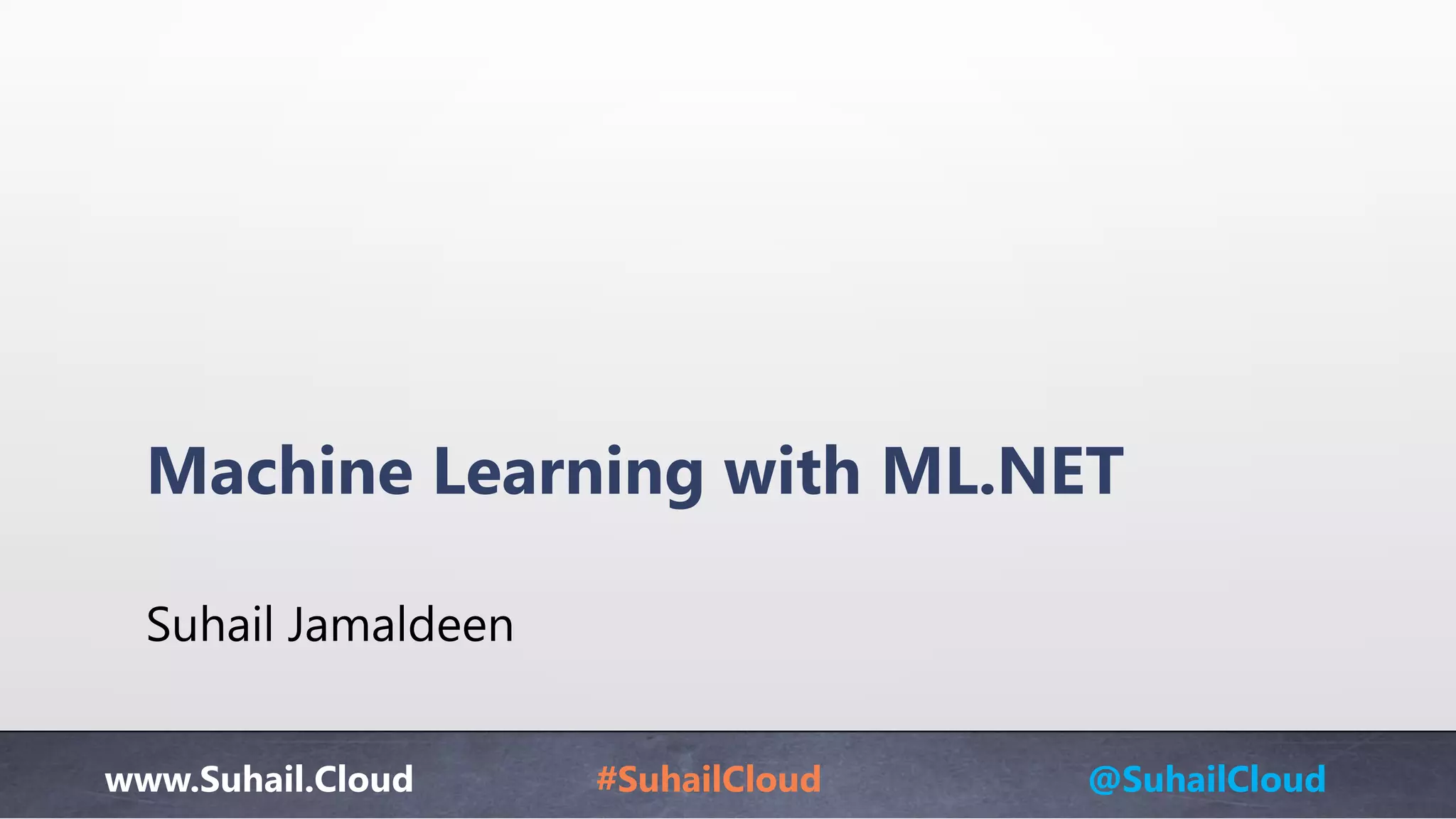 Machine Learning with ML.Net