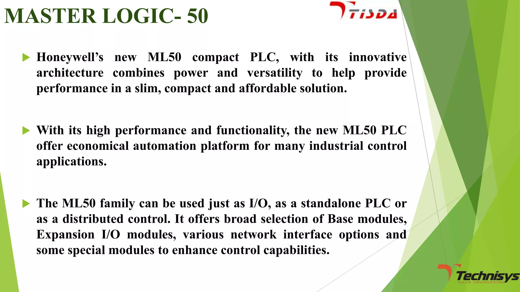 Honeywell PLC ML-50 (MLM-DR16S) | PPTX