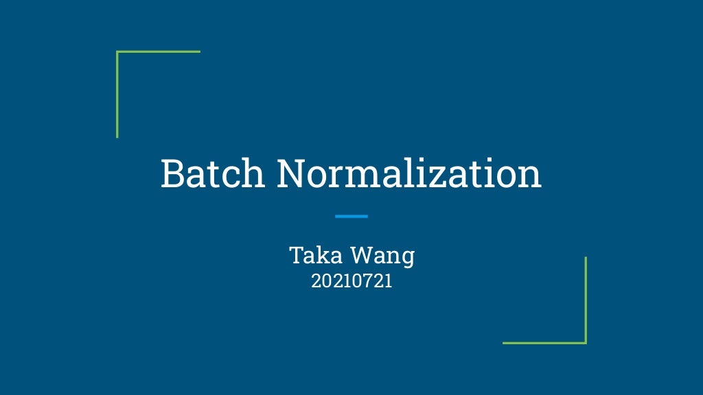 Introduction to batch normalization Introduction to batch normalization