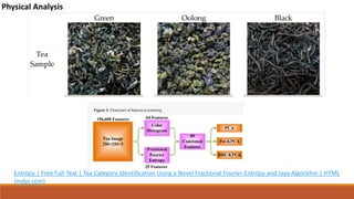 Machine learning/deep learning application in tea industry | PDF