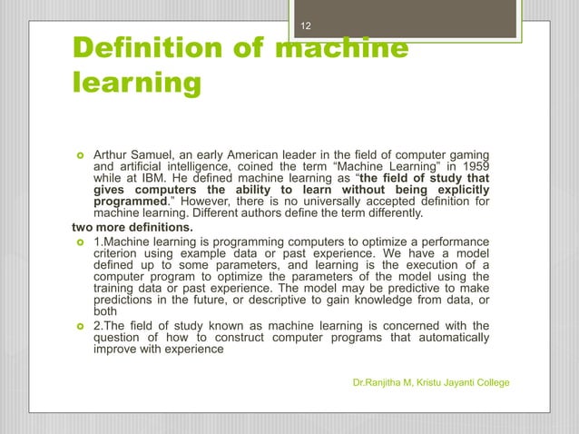 Ml introduction | PPT