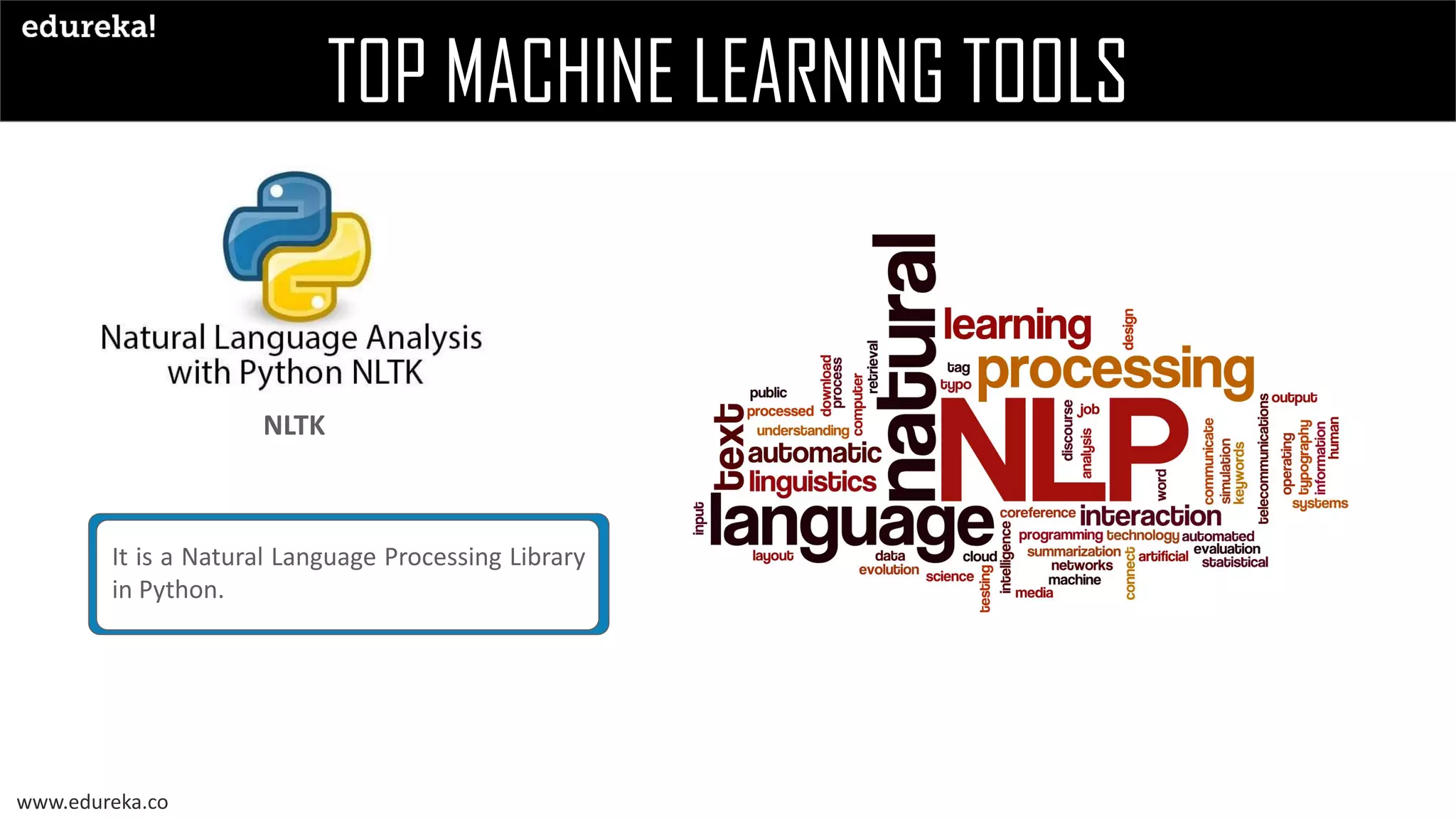 Top Machine Learning Tools and Frameworks for Beginners | Edureka | PPT