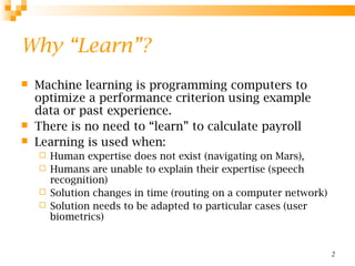 Machine Learning | PPT