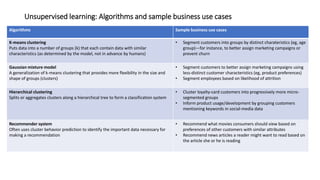 Machine Learning - Algorithms and simple business cases | PDF