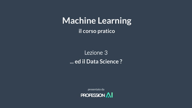 Machine Learning con Python: l'introduzione | PPT