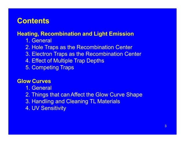Thermoluminiscent Dosimetry-Principle, Charateristics, and Applications ...