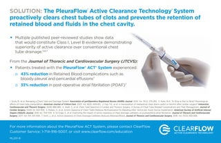 ClearFlow ~ The Facts About Milking & Stripping Occluded Chest Tubes | PDF