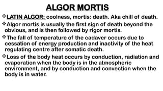THANATOLOGY AND RIGOR MORTIS presentation .PPTX